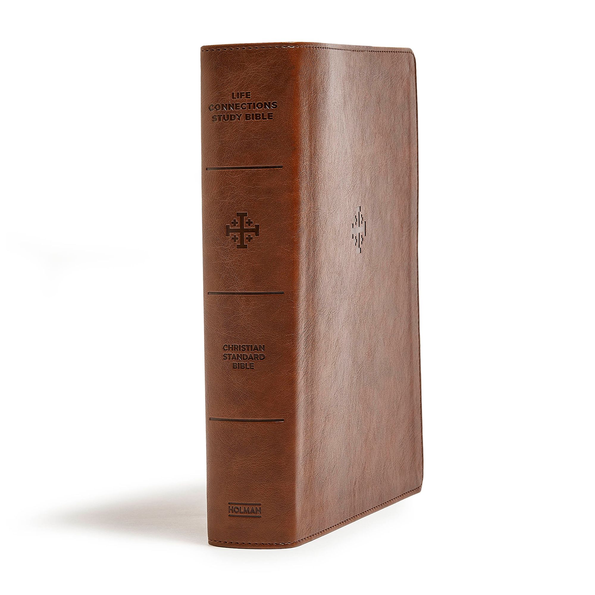 CSB Life Connections Study Bible, Brown LeatherTouch - B&H Publishing