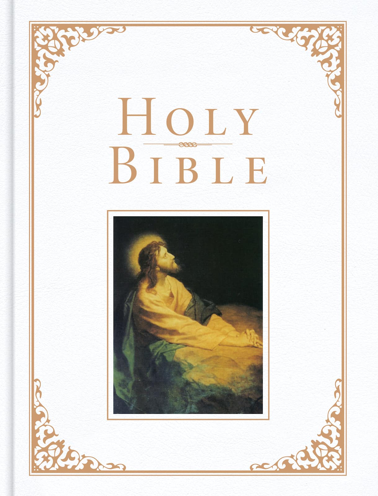 KJV Family Bible, Deluxe White Bonded Leather Over Board - B&H Publishing