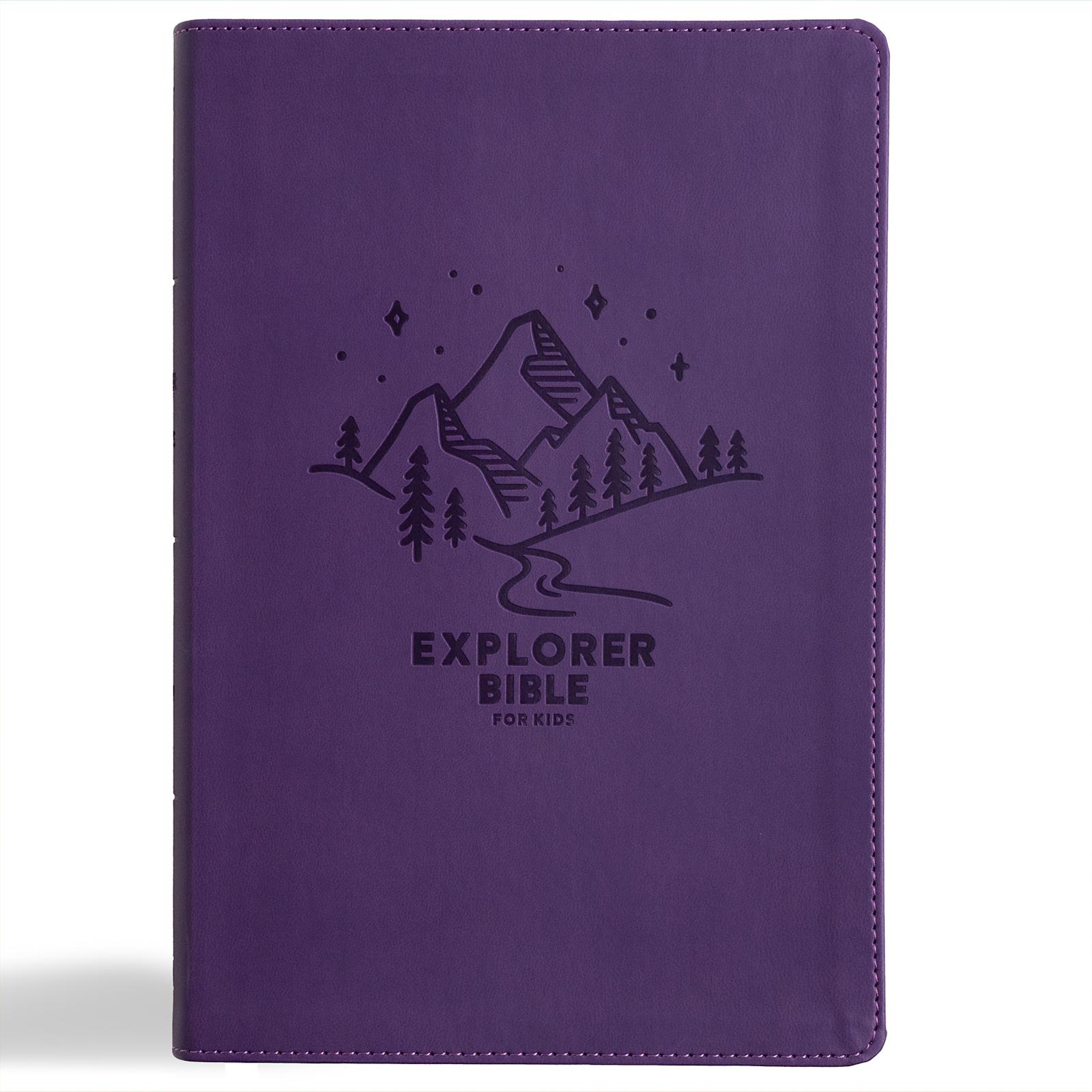 KJV Explorer Bible for Kids, Purple LeatherTouch - B&H Publishing